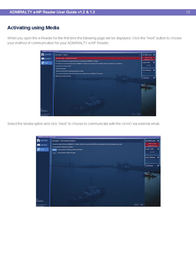 Activating the ADMIRALTY e-NP Reader: A Guide to the Activation Process Using Media | PDF ...