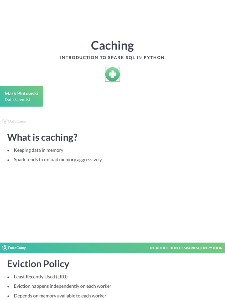 Caching in Spark | PDF | Apache Spark | Cache (Computing)
