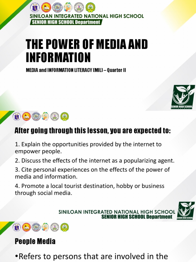 Q2 - M1 - The Power of Media and Information | PDF | Mass Media ...