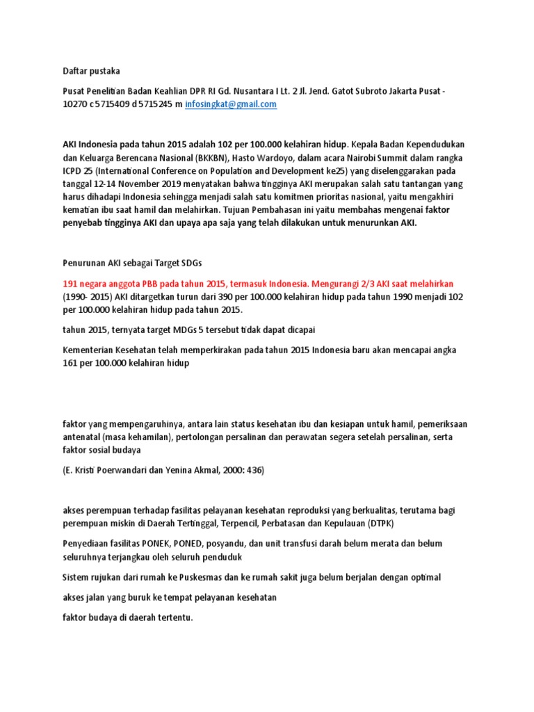 AKI AKB Daftar Pustaka | PDF