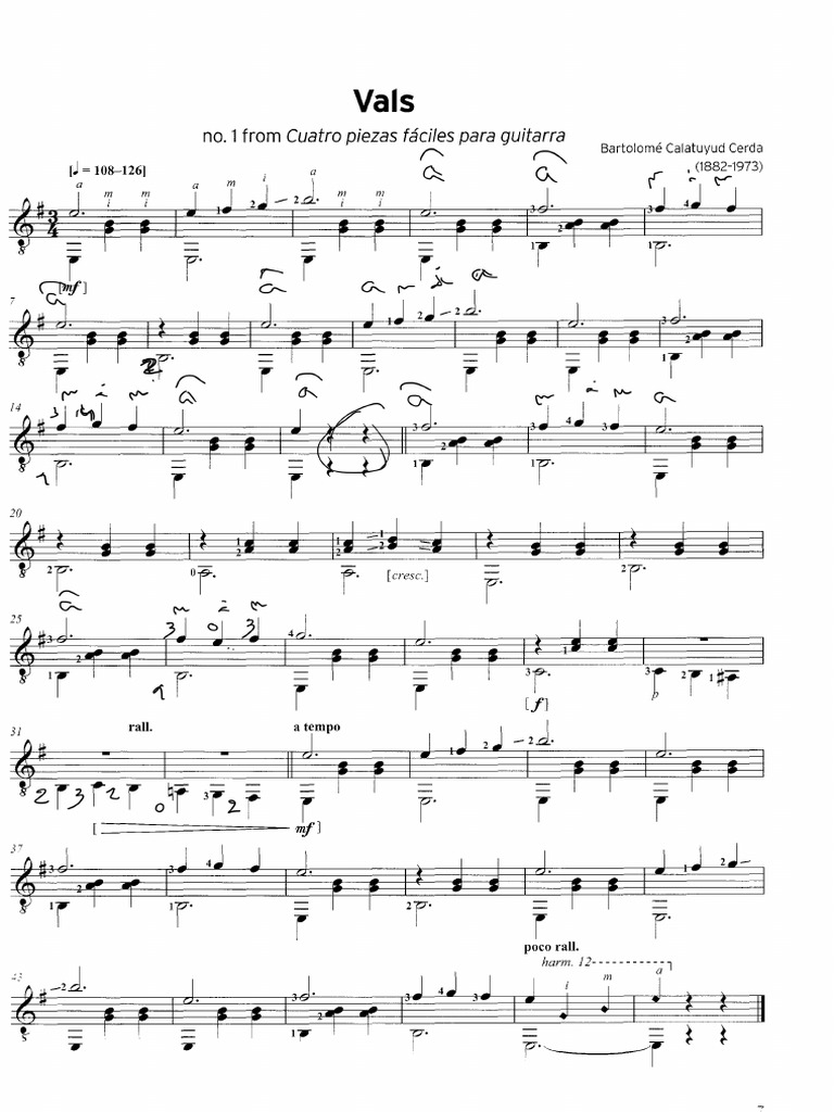B. Cerda - Vals | PDF