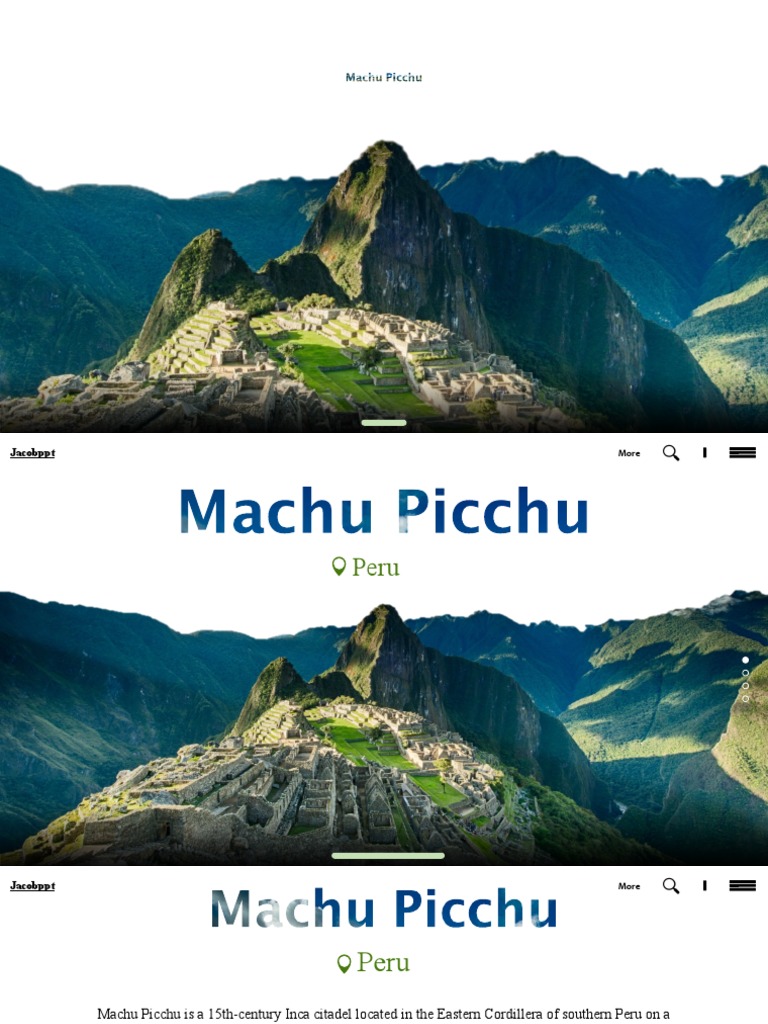 PERU Presentation | PDF | Machu Picchu | Physiographic Divisions