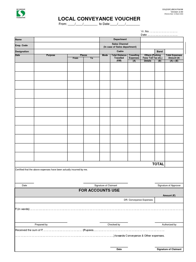 Local Conveyance Voucher V2.00 (DSF) | PDF | Taxes | Payments