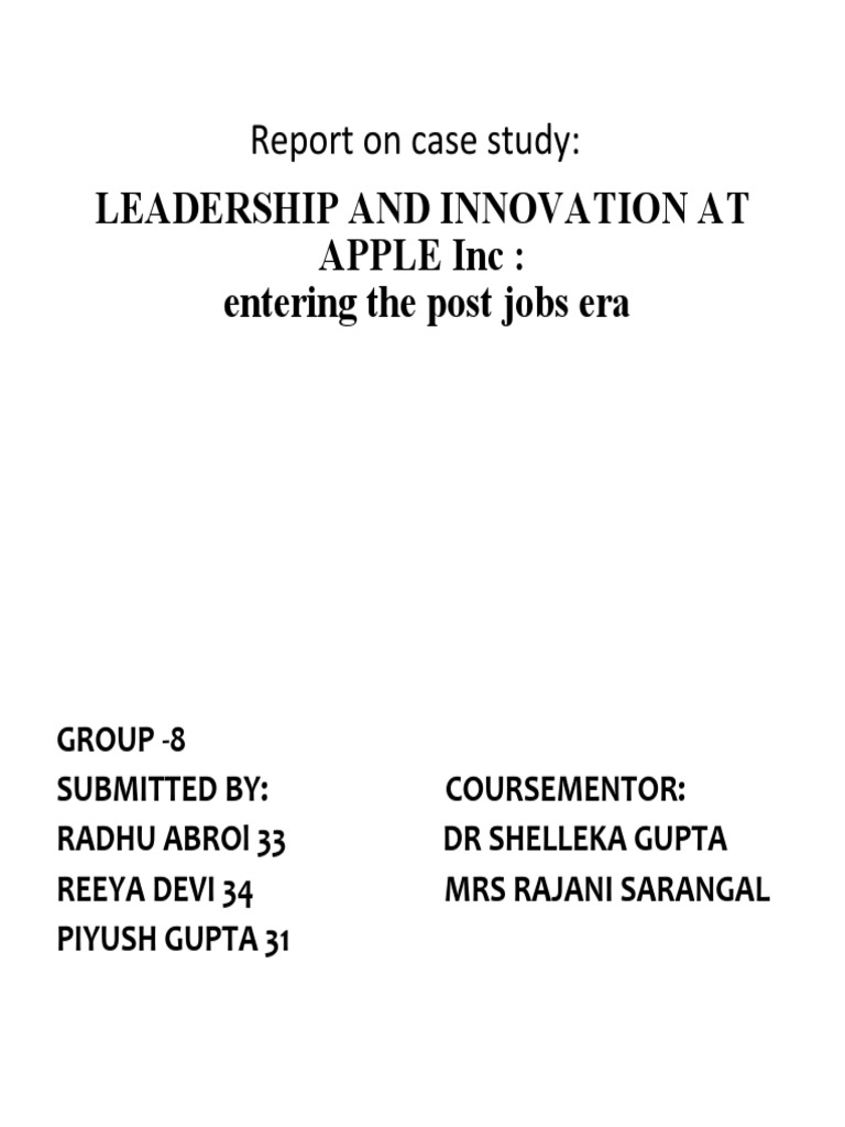 Apple Report | PDF | Apple Inc. | Ios