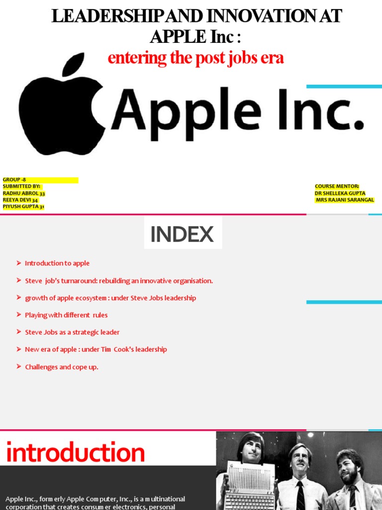 Apple Case Study | PDF | Apple Inc. | Steve Jobs