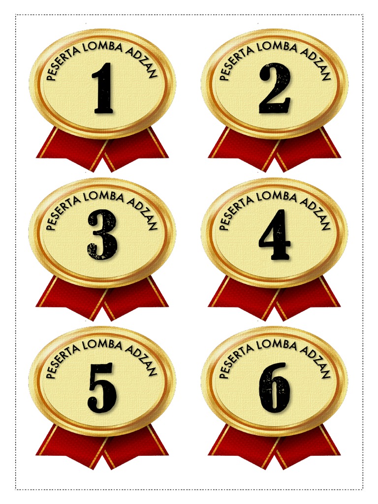 Nomor Peserta Lomba Adzan 1 | PDF