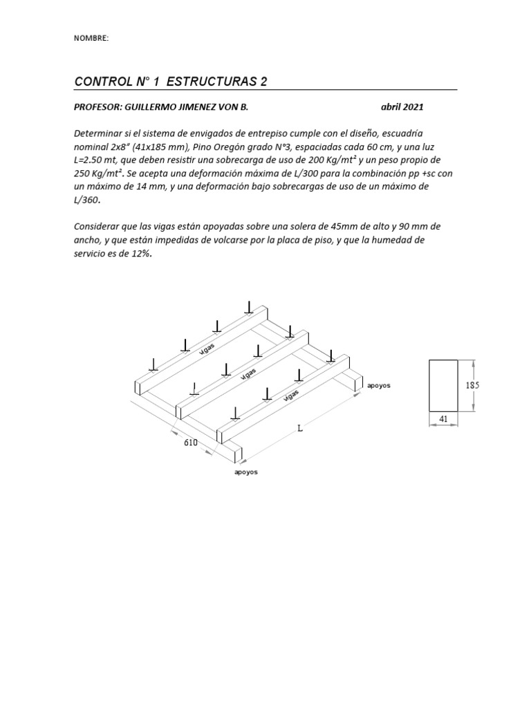 Estructuras 2 C1 01-21 Resuelto | PDF