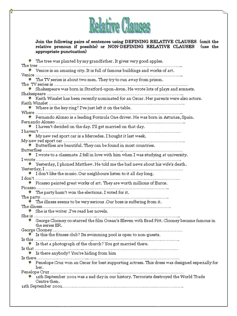 Defining-And-Nondefining-Relative-Clauses - Part III | PDF