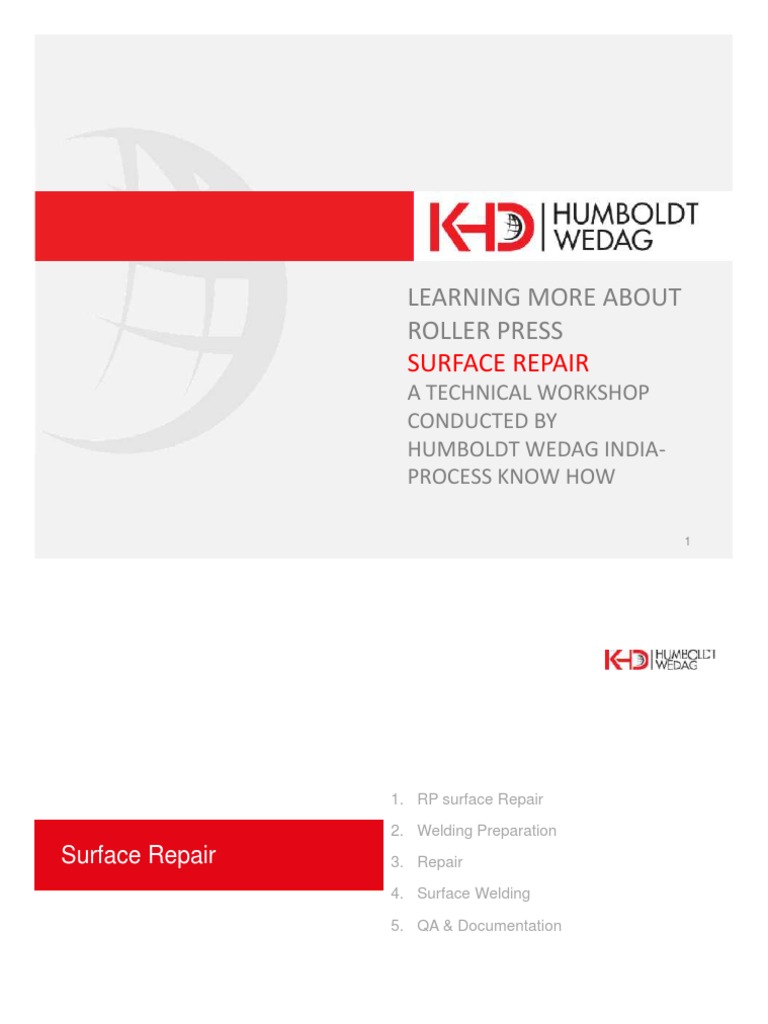 04 RP- Surface Repair | PDF | Welding | Construction
