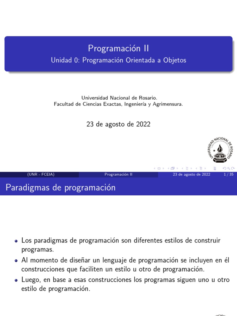 Programaci N 2 Tuia | PDF | Objeto (informática) | Lenguaje de programación