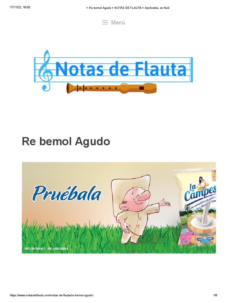 Re Bemol Agudo NOTAS DE FLAUTA Apréndela, Es Fácil | Descargar gratis ...