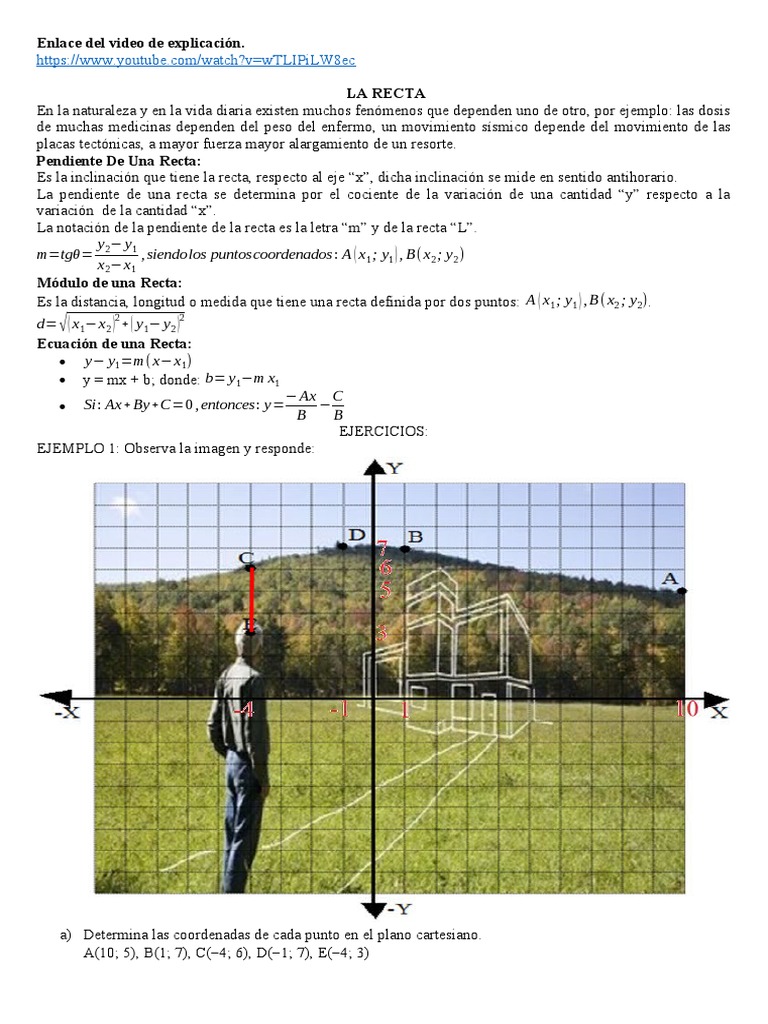 2 Tema La Recta | PDF | Línea (geometría) | Pendiente