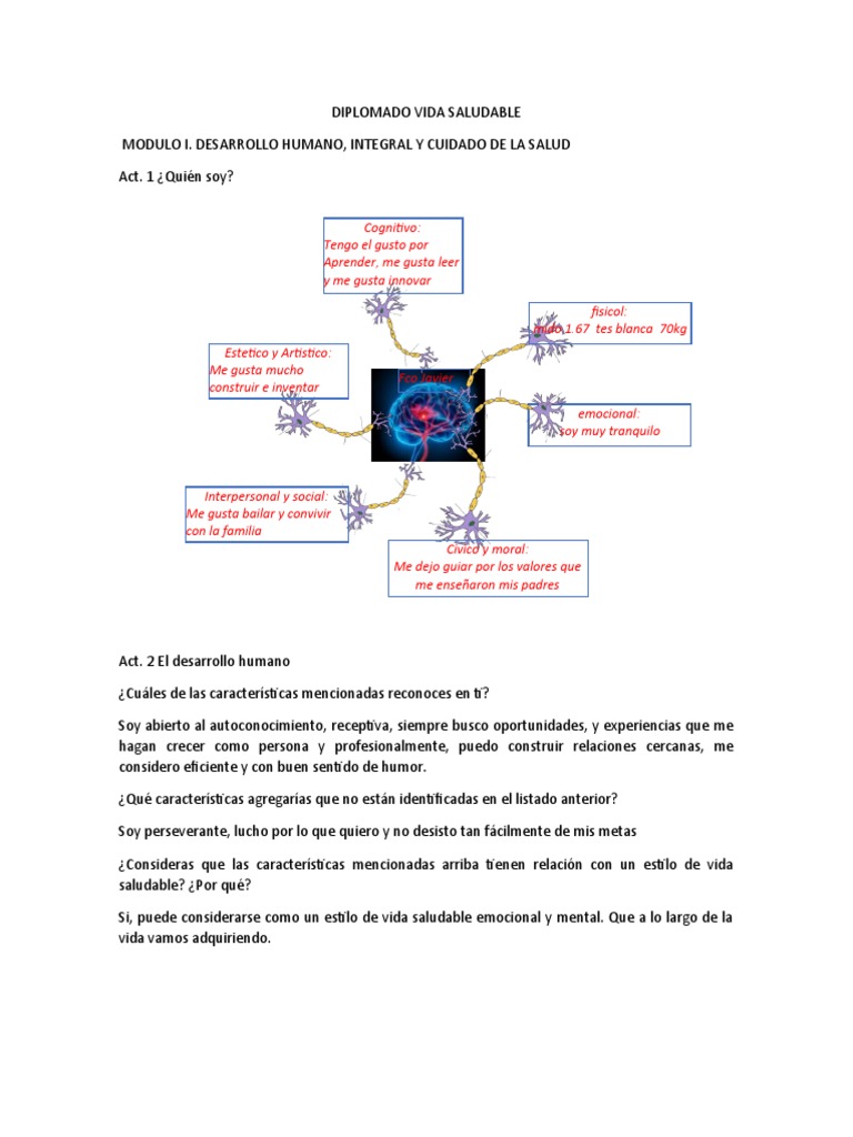 DIPLOMADO VIDA SALUDABLE Unidad 1 | PDF | Mente | Las emociones