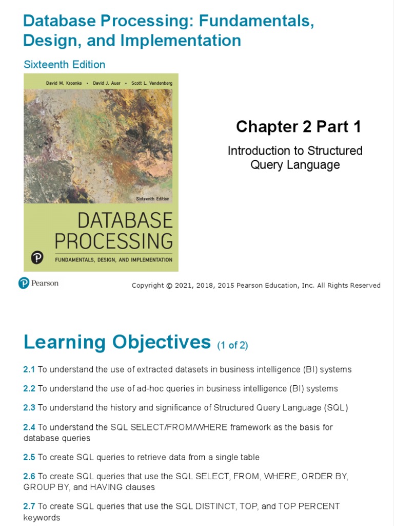Chapter 2 Part 1 | PDF | Databases | Sql