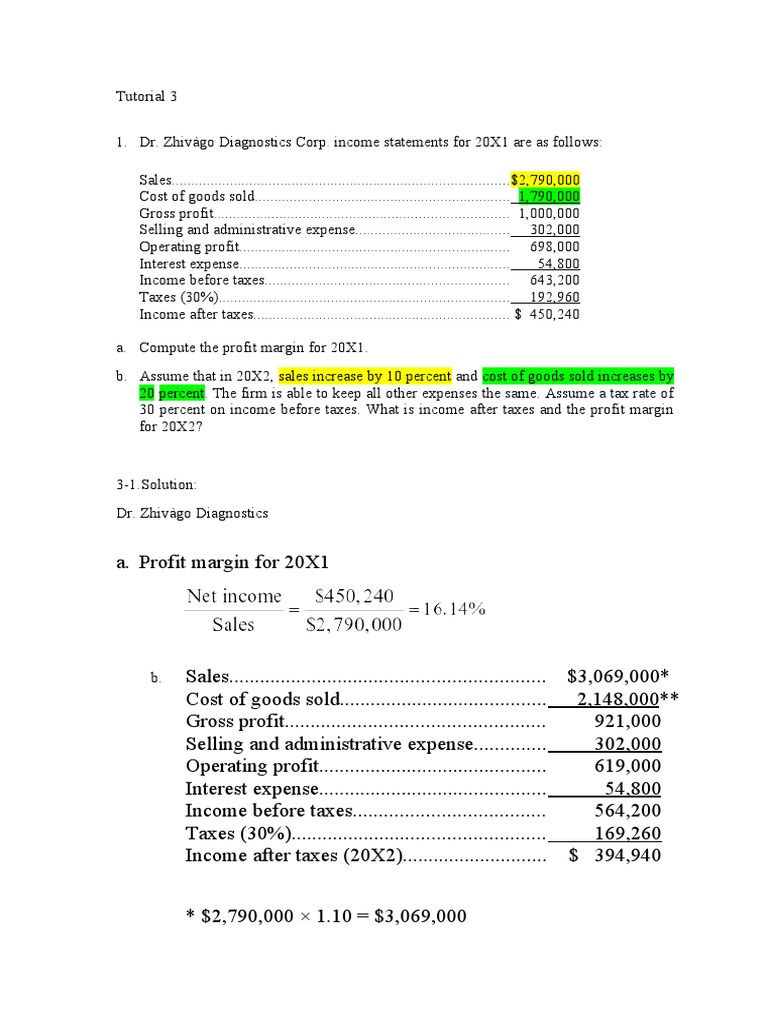 Tutorial 3 A | Download Free PDF | Investing | Equity (Finance)