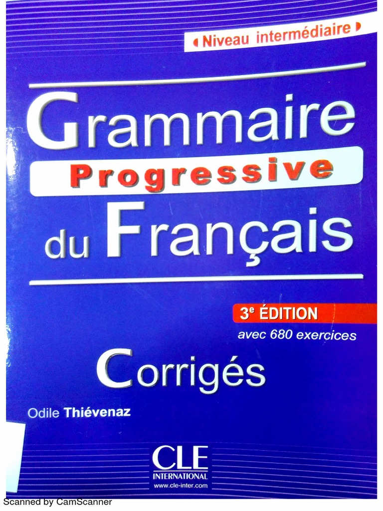 Corrigés de Grammaire Progressive | PDF