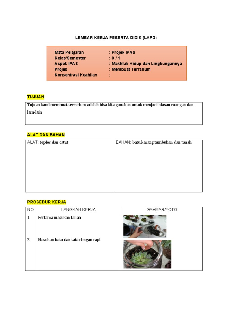 LKPD - IPAS - Klompok-1 | PDF | Sains & Matematika