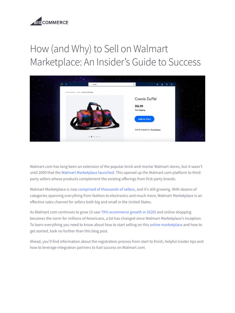 Selling On Walmart Marketplace | PDF | Walmart | Pricing
