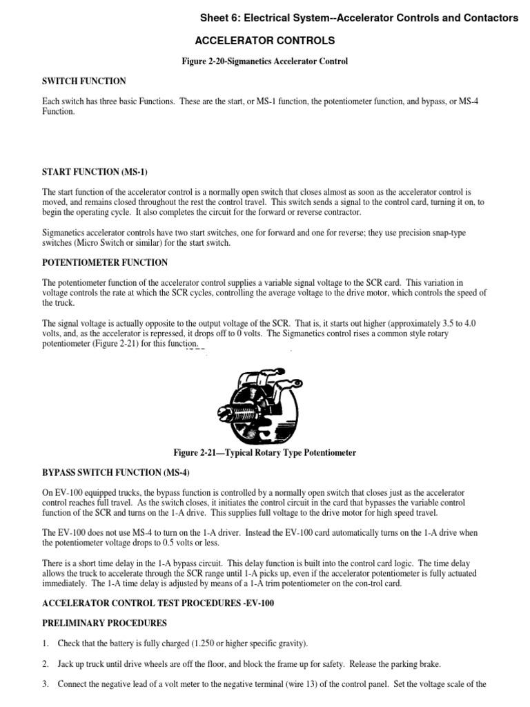 EV100 Accelerator Control | PDF | Switch | Relay