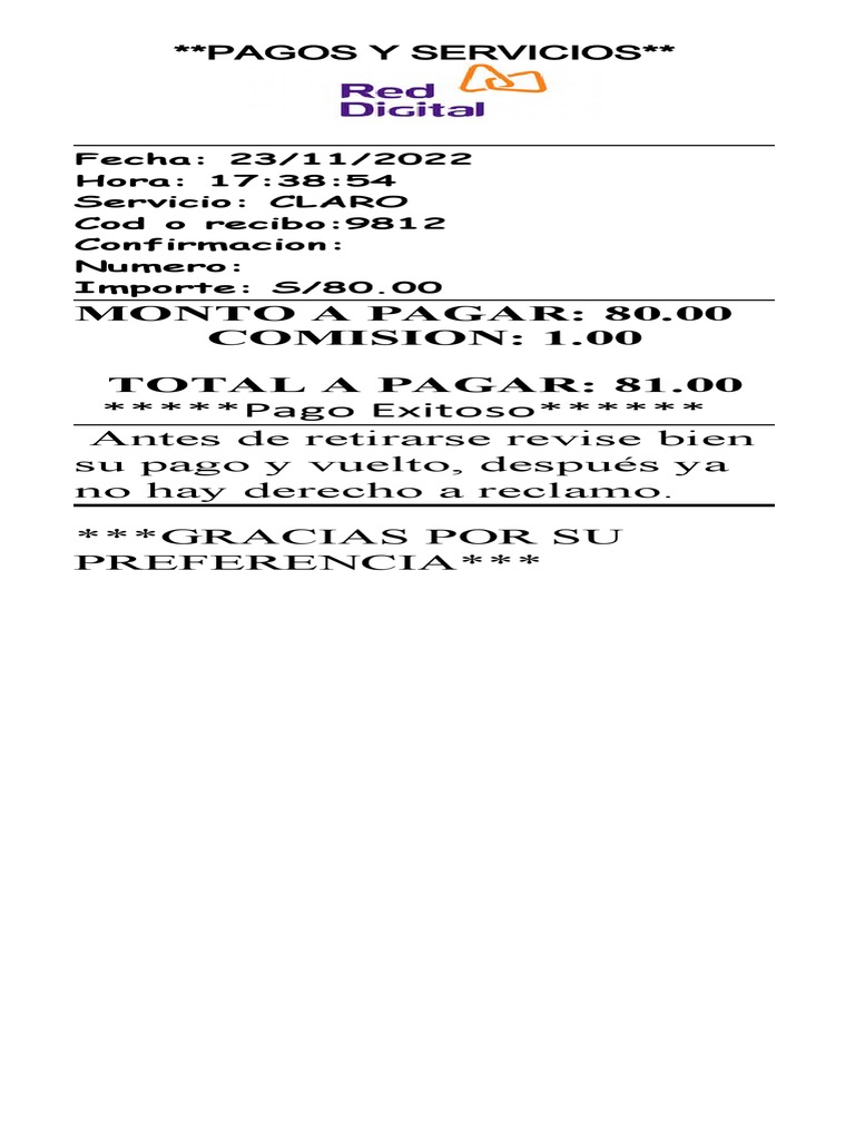 Ticket Modificado Red Digital | PDF | Derecho