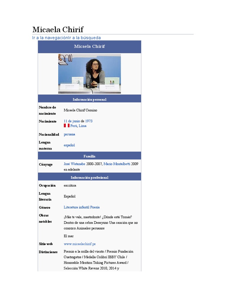 Micaela Chirif | PDF | Perú