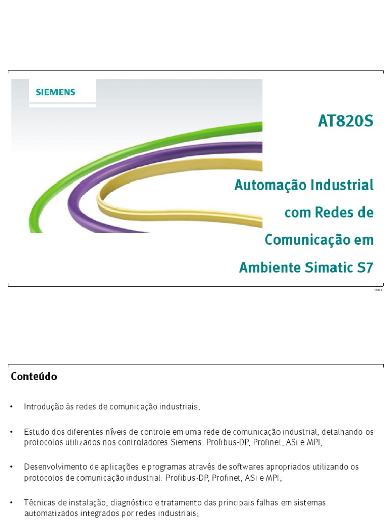 Apresentação Redes Industriais Profibus Profinet ASi | PDF | Rede de ...