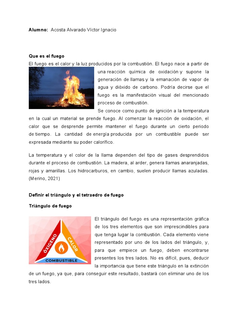 Que Es El Fuego | PDF | Combustión | Conduccion termica