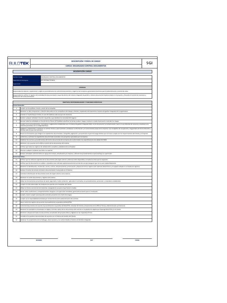 DC Encargado Control Documentos | PDF | Business | Iso 9000