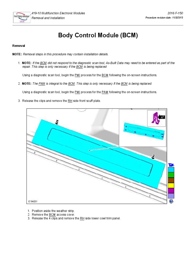 BCM Location | PDF | Vehicle Technology | Vehicles