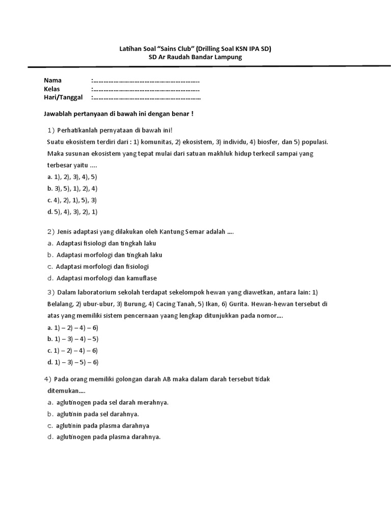 Latihan Soalsoal Dril Olimpiade | PDF