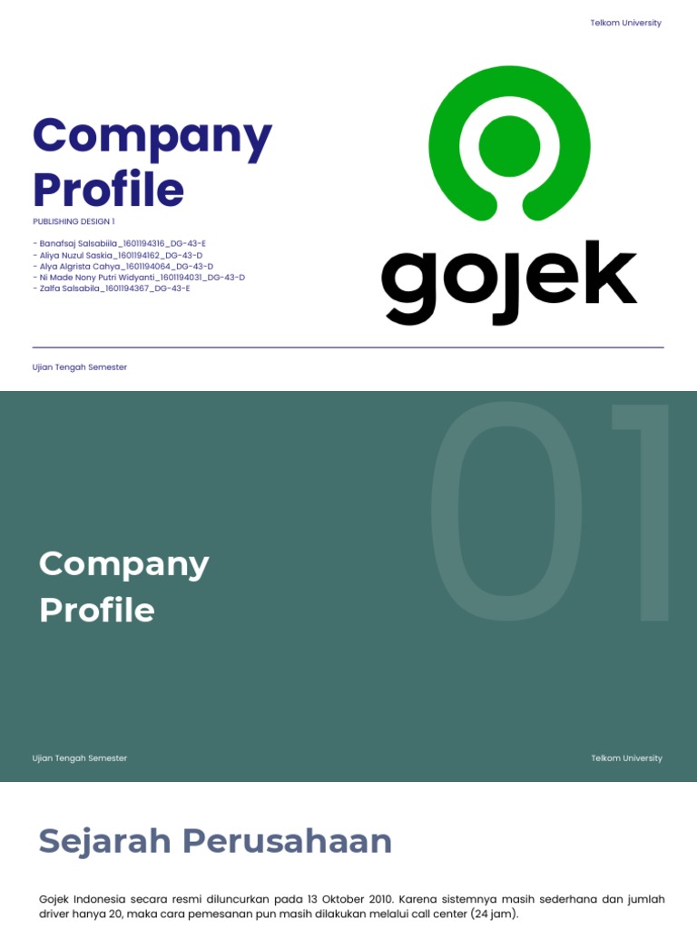Data Company Profile and Mockup - Gojek | PDF
