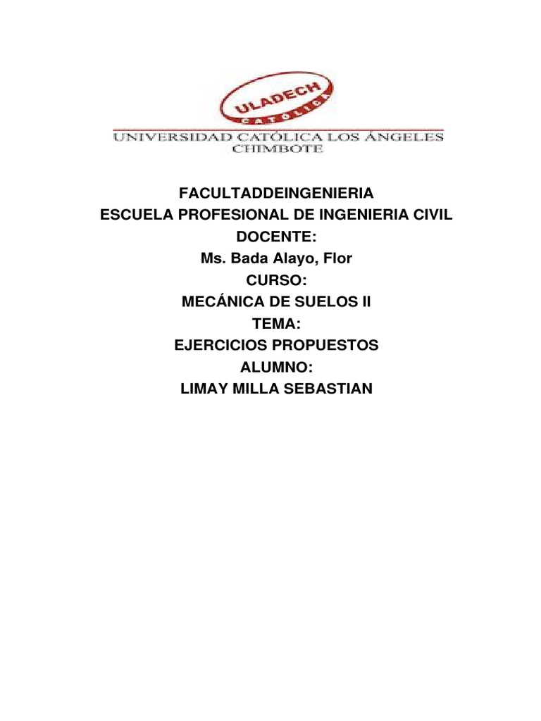 Suelos Semana 4 Ejercicios | PDF