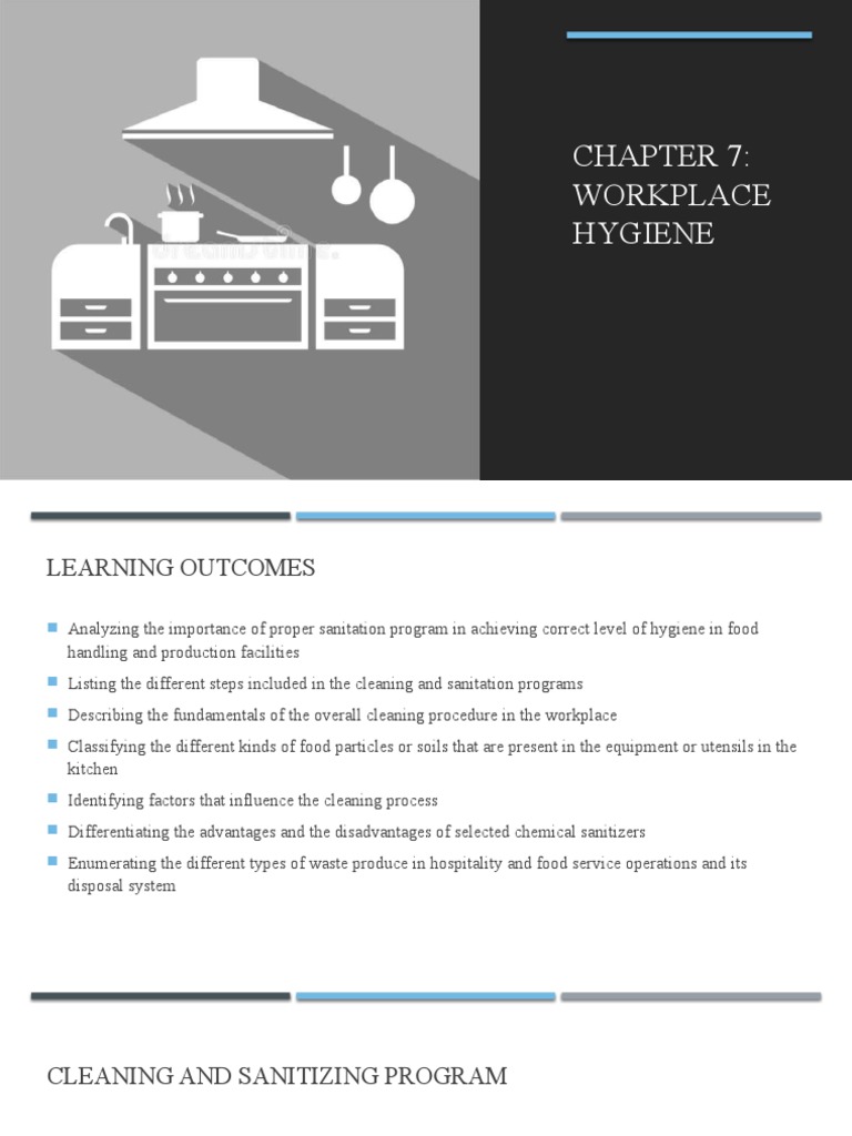 Chapter 7 Workplace Hygiene | PDF | Disinfectant | Soil