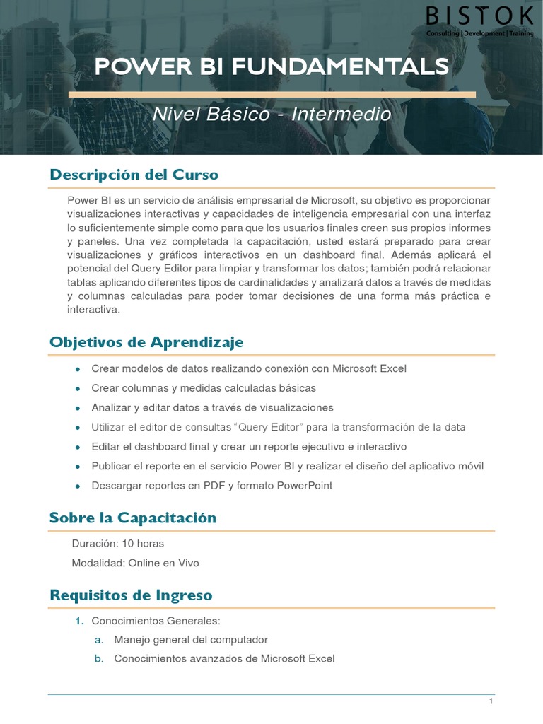POWER BI FUNDAMENTALS - Nivel 1 | PDF | Microsoft | Microsoft Excel