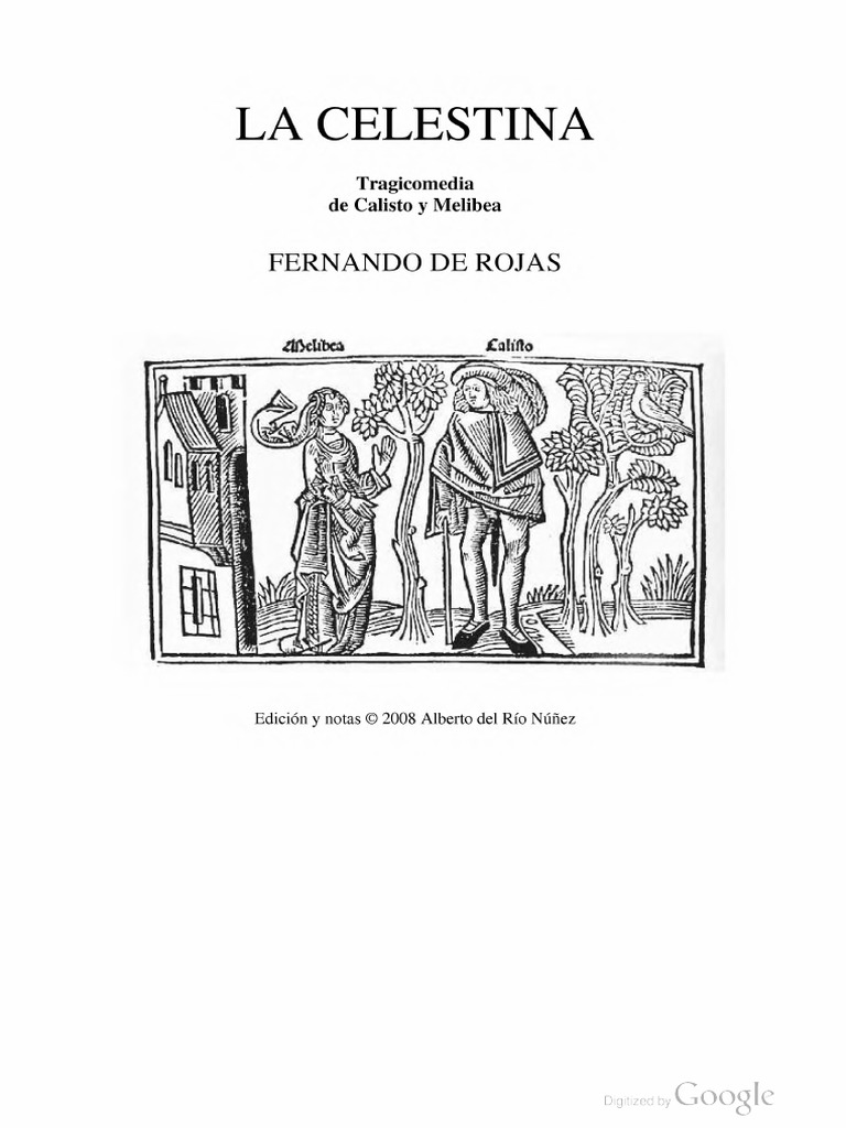 LA CELESTINA Tragicomedia de Calisto y Melibea by Fernando de Rojas ...