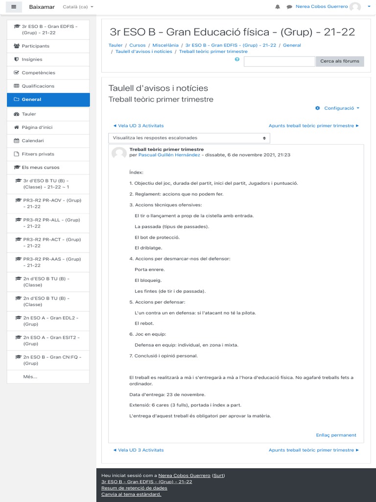 3r ESO B - Gran EDFIS - (Grup) - 21-22 Treball T | PDF