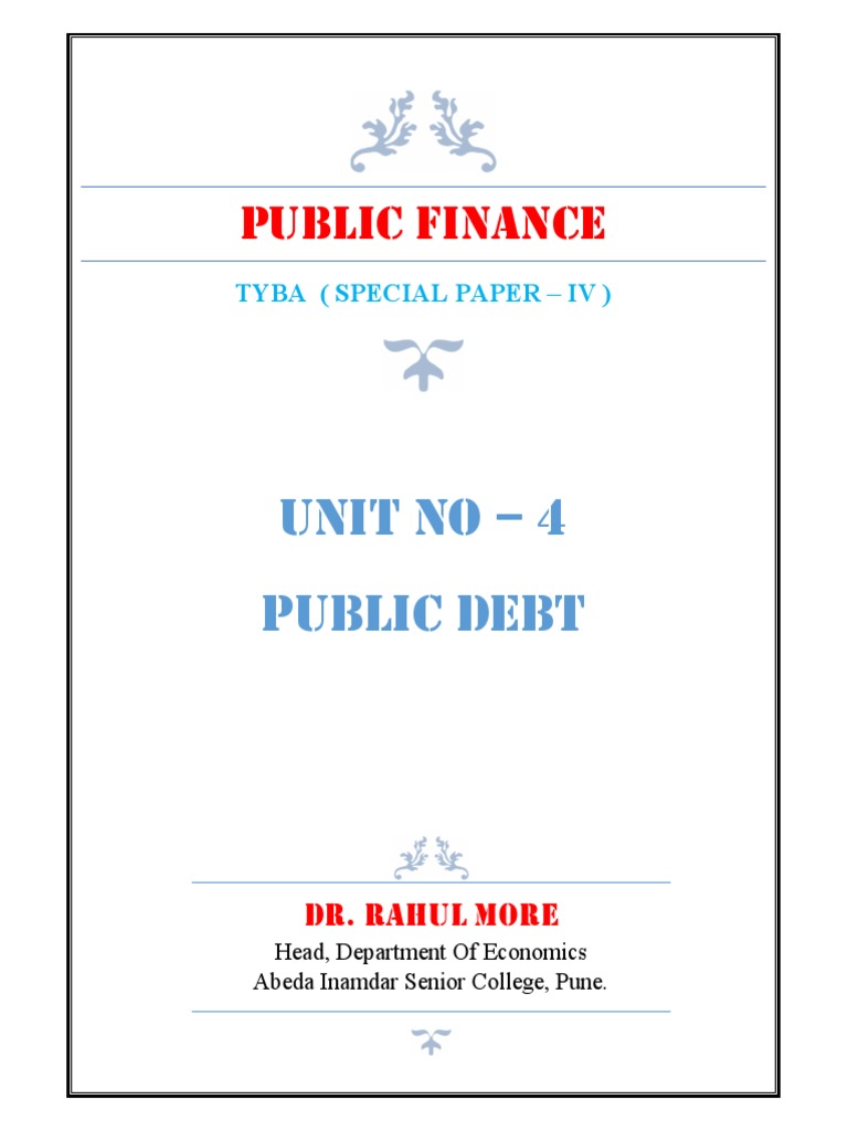 SPL - 4 (Chap - 04) Public Debt | PDF | Debt | Loans
