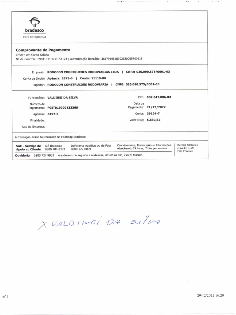 Comprovante de Pagamento | PDF