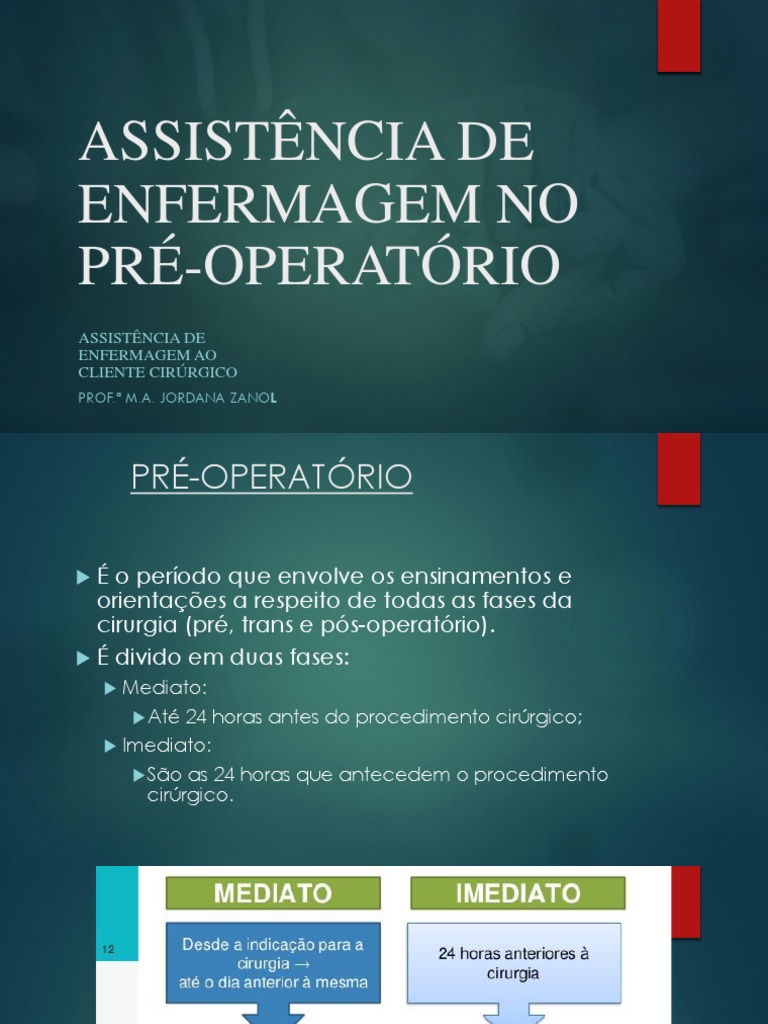 Assist Ncia de Enfermagem No PR - Operat Rio | PDF | Enfermagem | Cirurgia