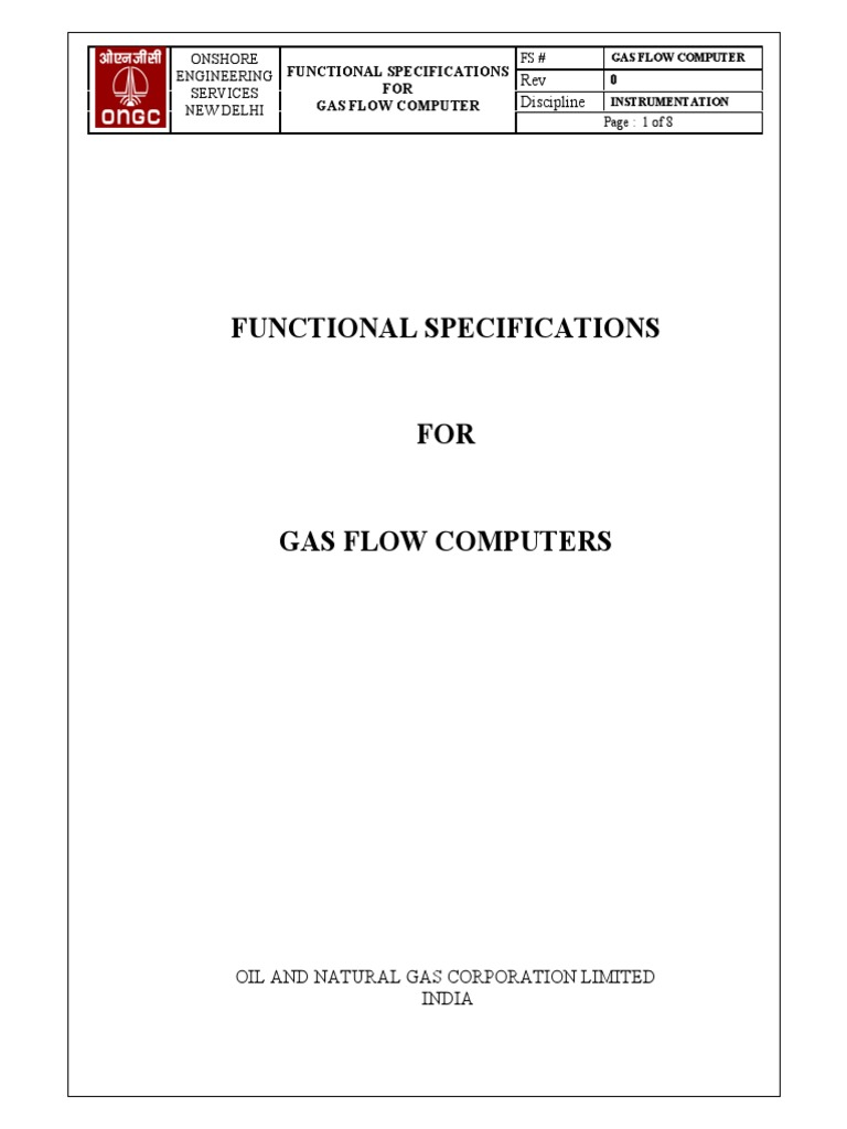 05 - FS-Gas Flow Computer | PDF | Specification (Technical Standard) | Rechargeable Battery