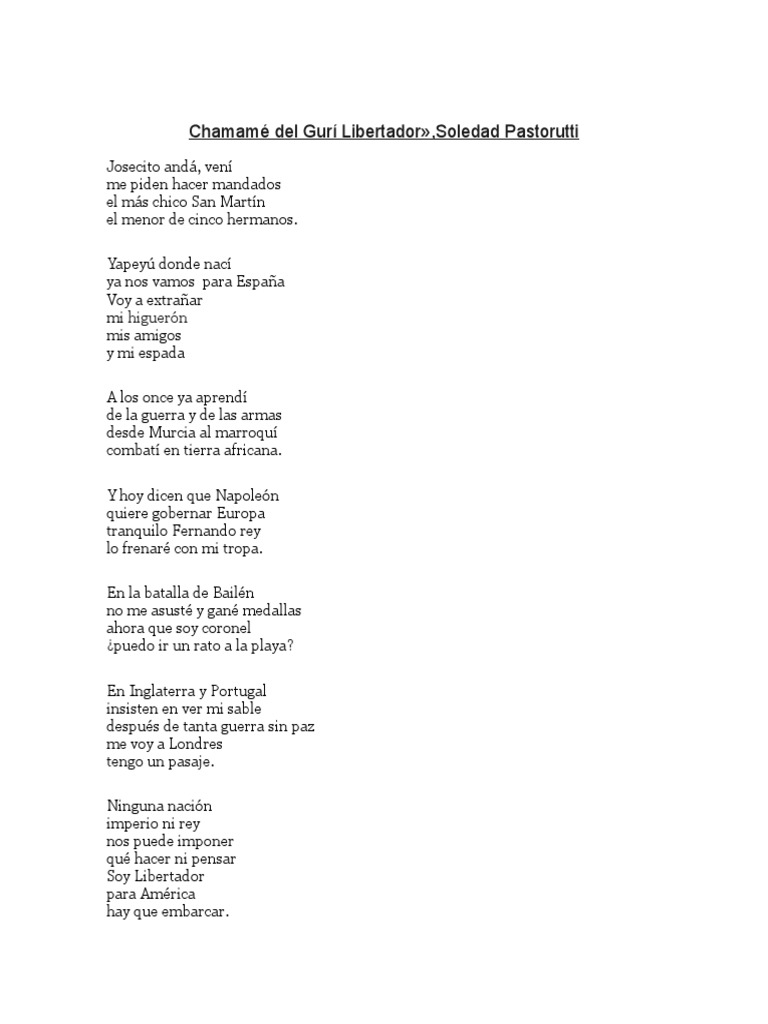 Chamamé Del Gurí Libertador | PDF