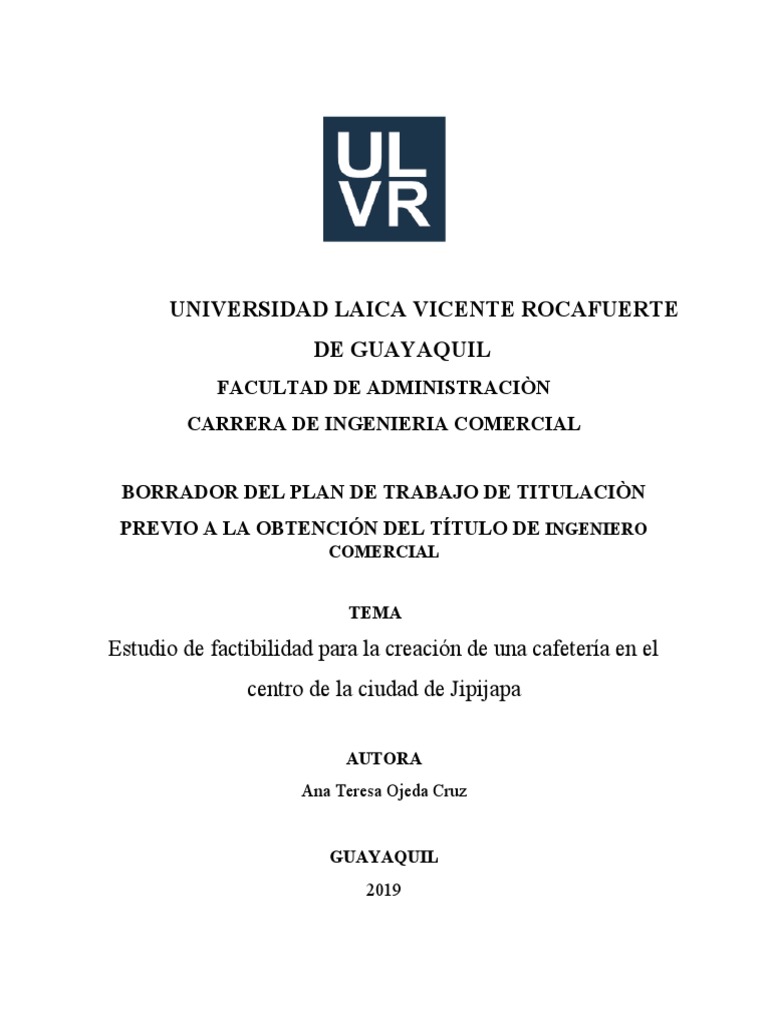 Universidad Laica Vicente Rocafuerte | PDF | café | Ecuador