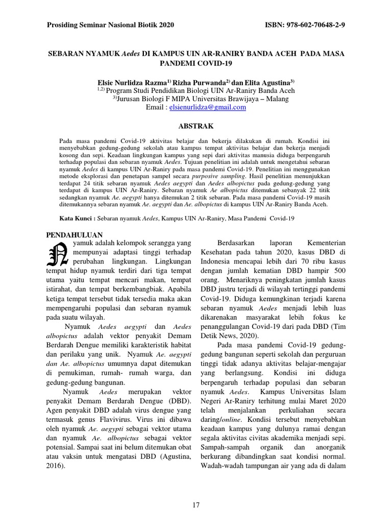 Vektor Utama Penyakit DBD | PDF