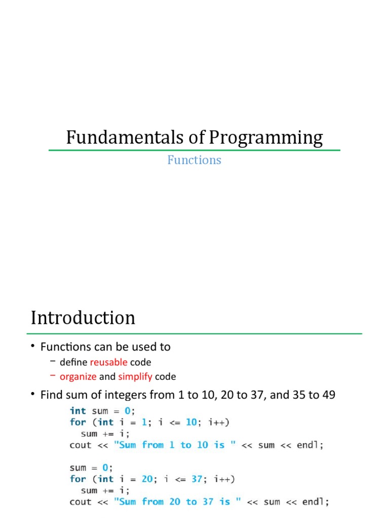 Lec7 Functions Pdf Parameter Computer Programming Subroutine 1696