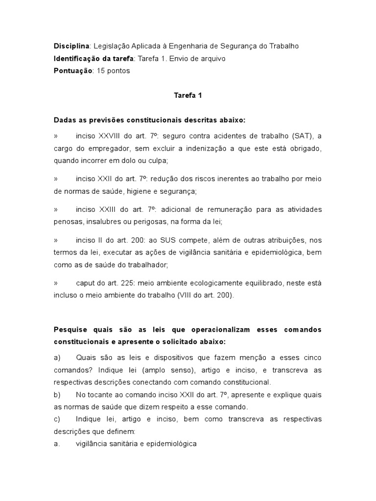 Tarefa 1 | PDF
