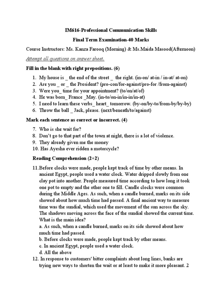 Final Term Exam | PDF