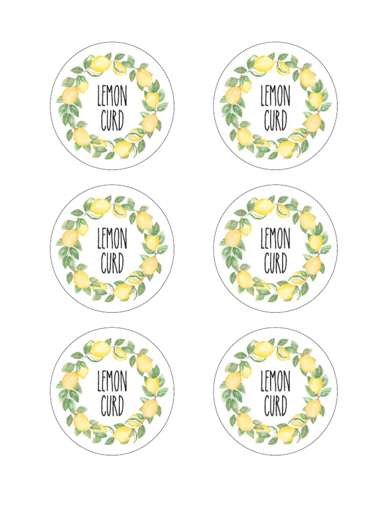 Lemon Curd Label | PDF