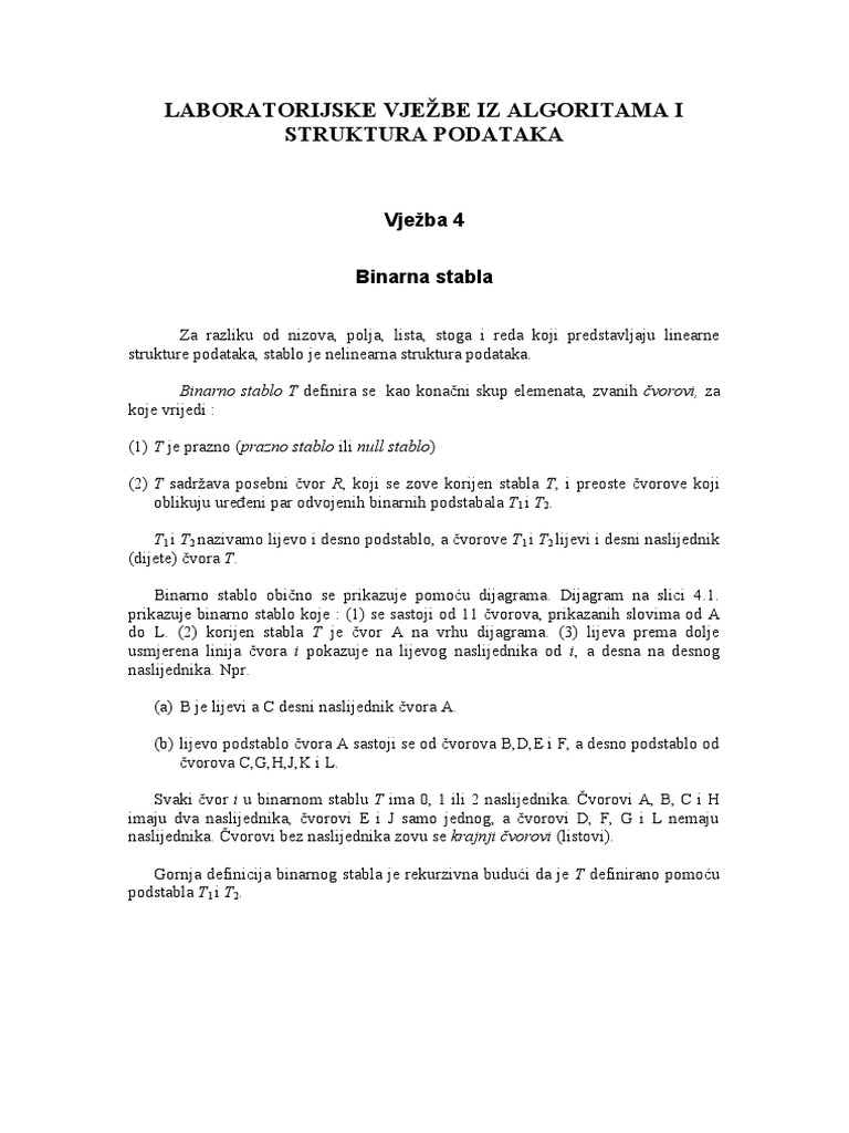 Vjezba 4 Binarnostablo Ver 3 | PDF