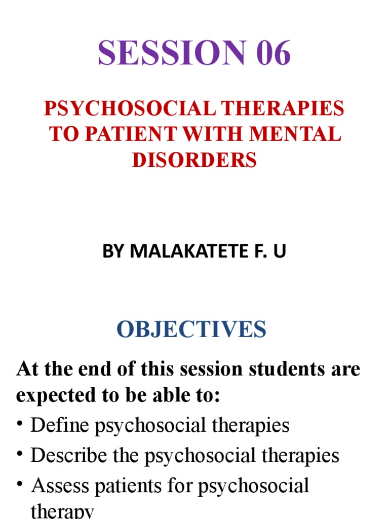 Overview of Psychosocial Therapies | PDF | Psychotherapy | Psychosocial