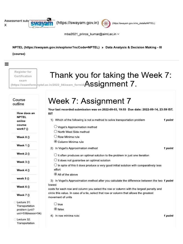Week 7 Assignment | PDF